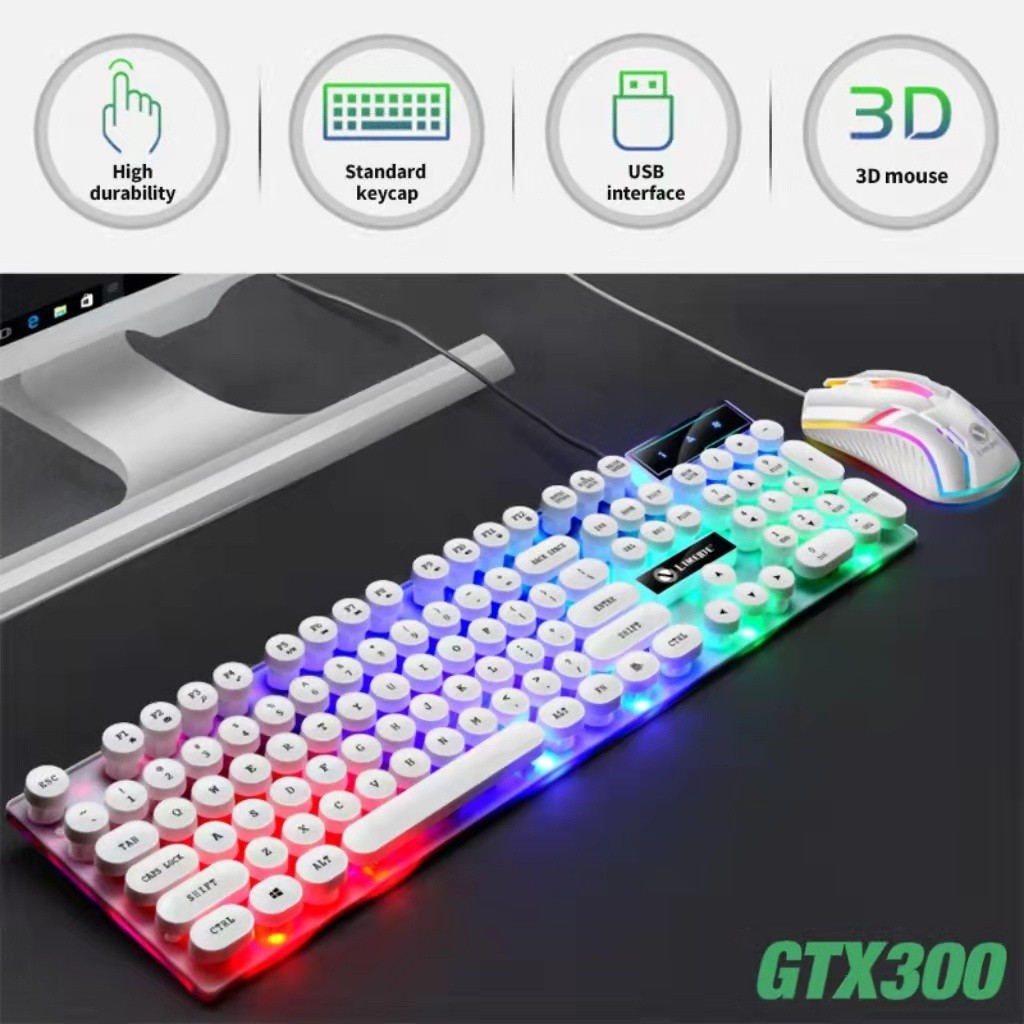 Jual Keyboard Gaming and Mouse Mechanical RGB led/Set Mouse Dan Keycaps ...