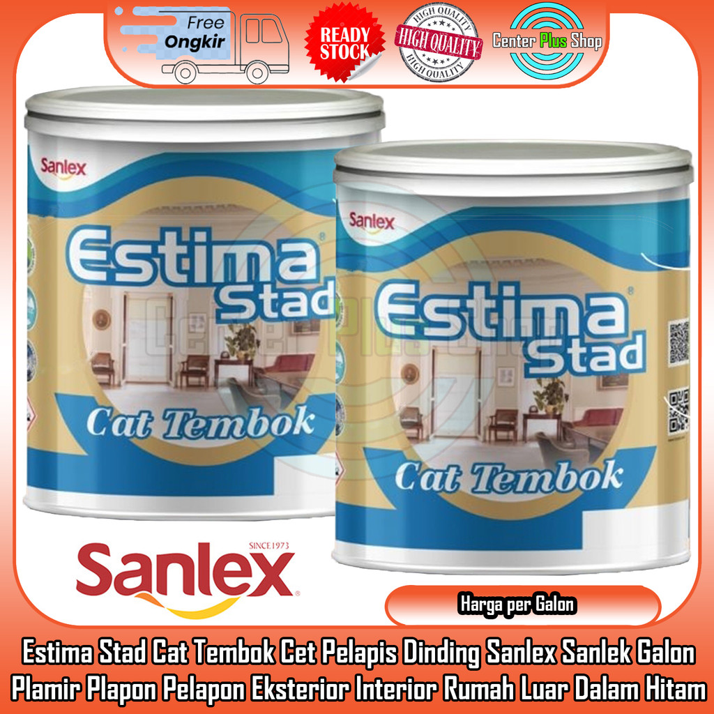 Jual Cat Estima Stad Cet Tembok Pelapis Dinding Sanlex Wall Paint ...