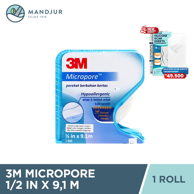 Jual Plaster Roll 3M Nexcare Micropore 1/2 In x 9.1 m - Plaster Perban ...