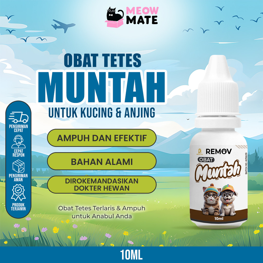 Jual Meow Mate Remov Obat Muntah Akibat Infeksi Pencernaan dan Stress ...