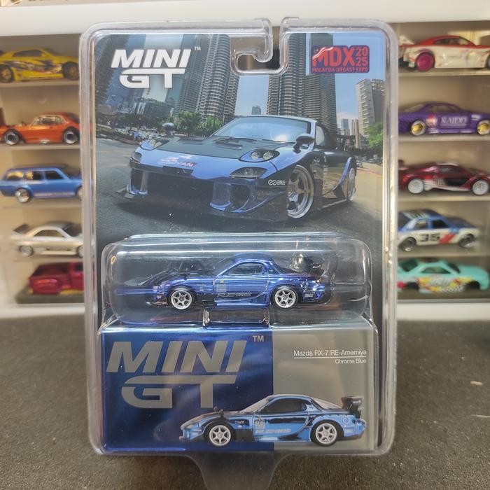 Jual Mini GT 1020 Mazda RX-7 RE-Amemiya Chrome Blue Malaysia Diecast ...