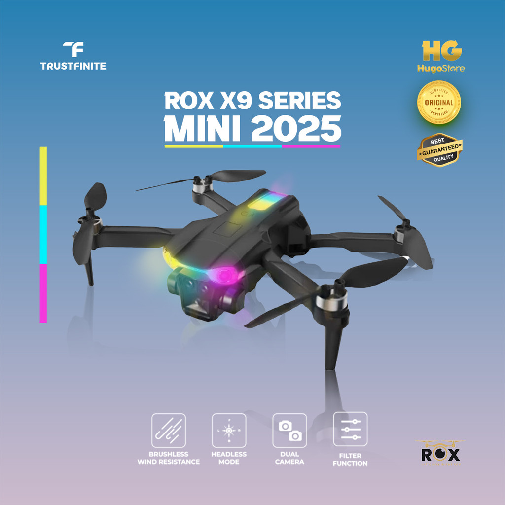 Jual ROX X9 SERIES MINI 2025 Drone HD Dual Camera WiFi FPV | Shopee ...