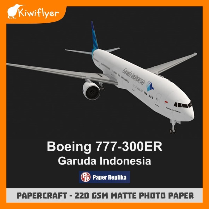 Jual DIY Papercraft - Pesawat Boeing 777-300ER Garuda indonesia ...