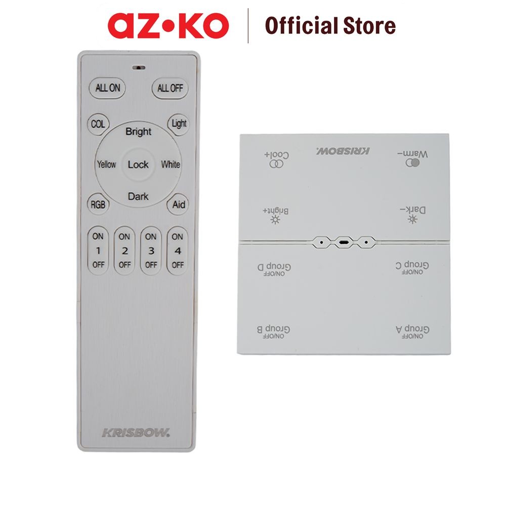 Jual AZKO Krisbow Dimmer Remote Panel Magnetic - Putih Remot Pengatur ...