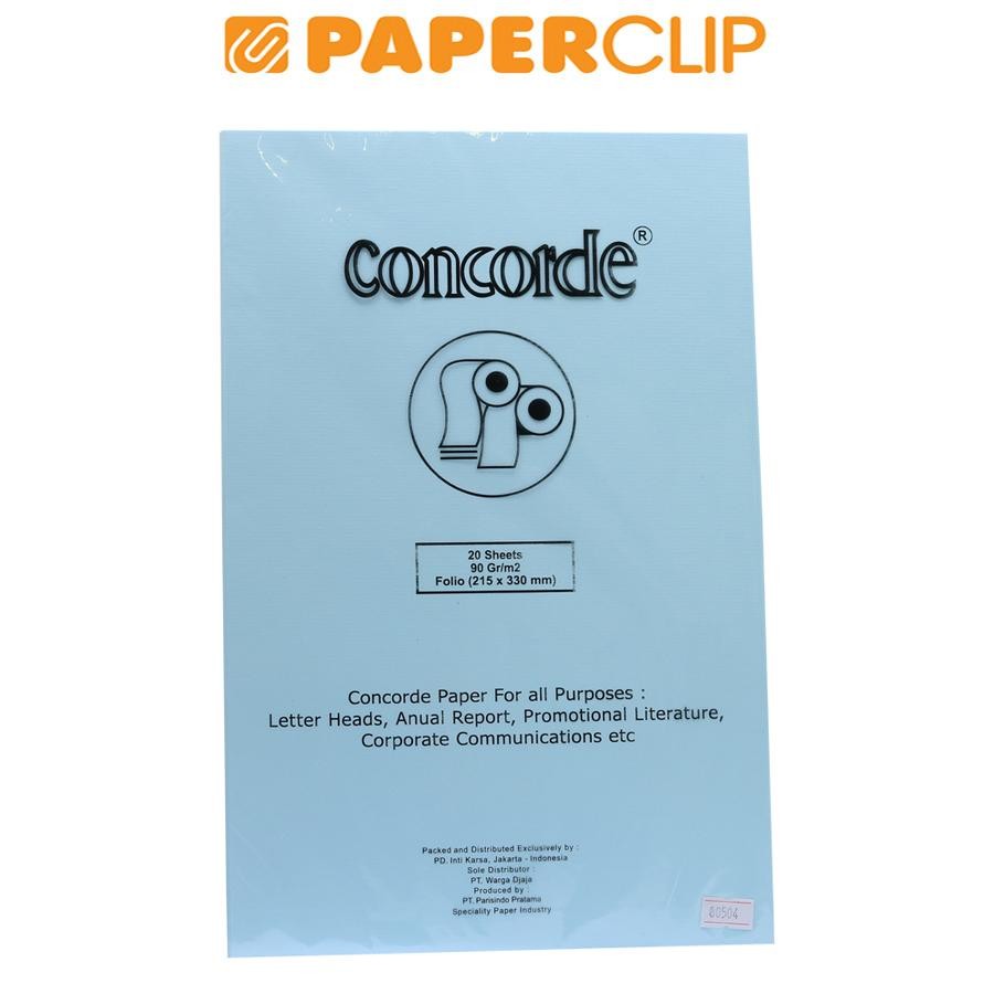Jual KERTAS CONCORDE 80504 90G F4 ISI 20 | Shopee Indonesia