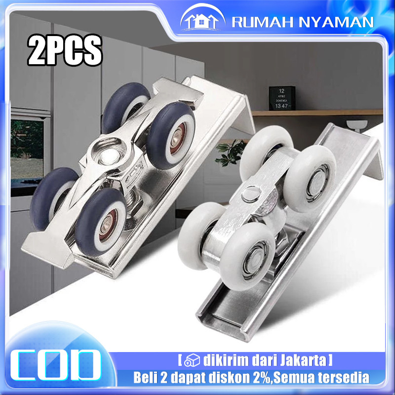 Jual Roda Rel pintu sleding / Geser Gantung (1 set komplit) Isi lengkap ...