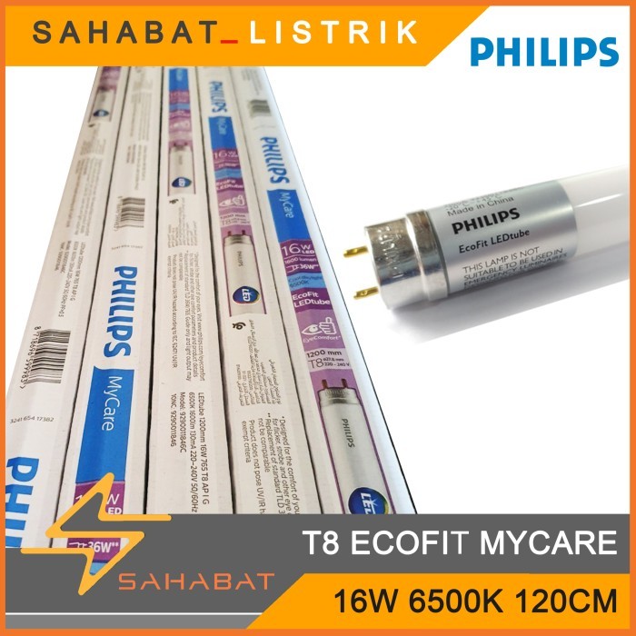 Jual PHILIPS LAMPU TL LED T8 120 CM 16W 16WATT ECOFIT MYCARE 6500K | Shopee Indonesia