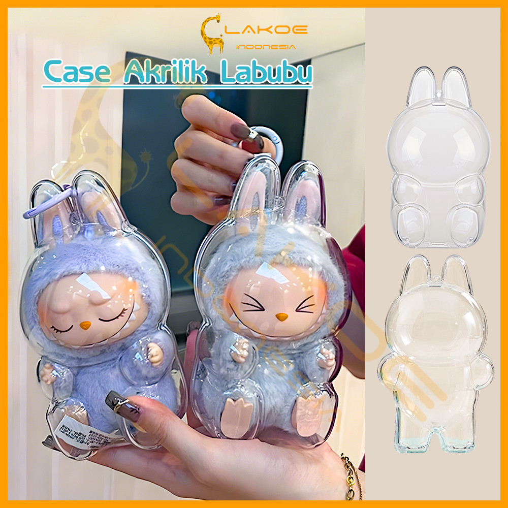 Jual LAKOE labubu case protector v1-v2 transparent pelindung boneka ...