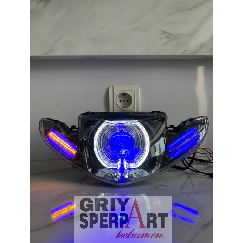 Jual Lampu depan Vega R new custom biled billed sen Runing | Shopee ...