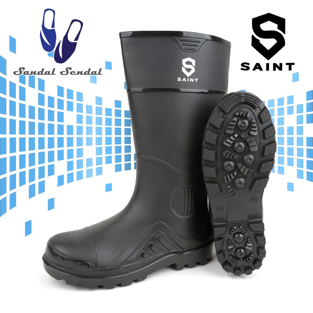 Jual Sepatu Boot Tinggi SAINT ADIRA Hitam Anti Slip Air Lentur Nyaman ...