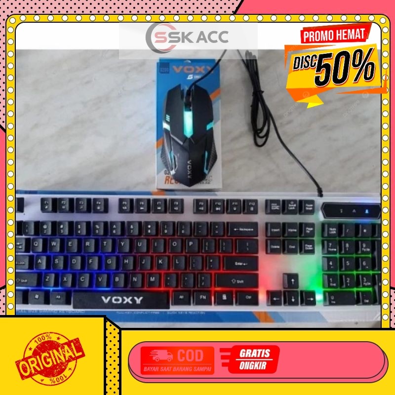 Jual KEYBOARD AND MOUSE SET GAMING RGB VOXY K358 - G200 SSK | Shopee Indonesia