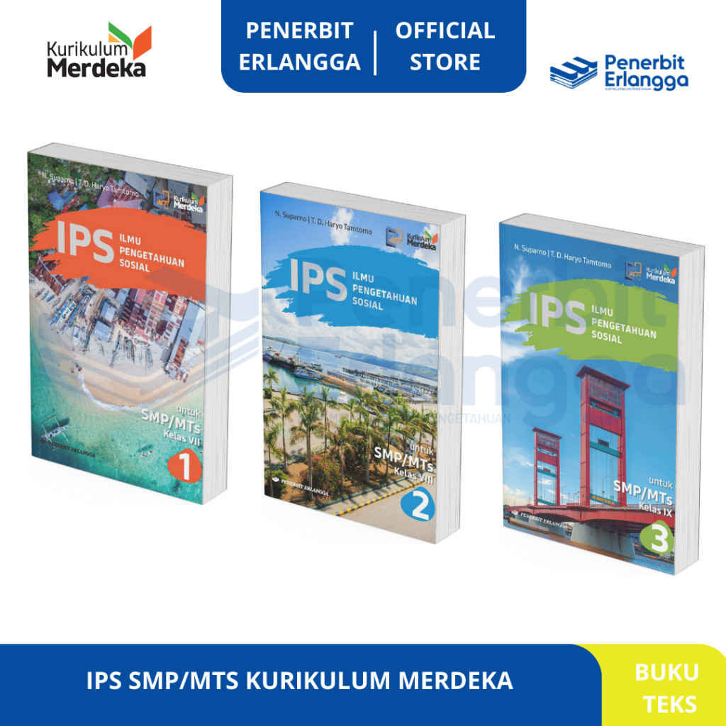 Jual Ips Smp/Mts Kelas 7 8 9 - Kurikulum merdeka - Erlangga | Shopee Indonesia