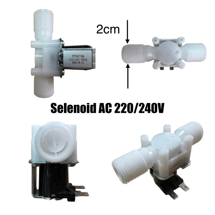 Jual Selenoid LURUS FPD270A Valve FPD 270A Mesin Cuci 1/2 Water Inled ...