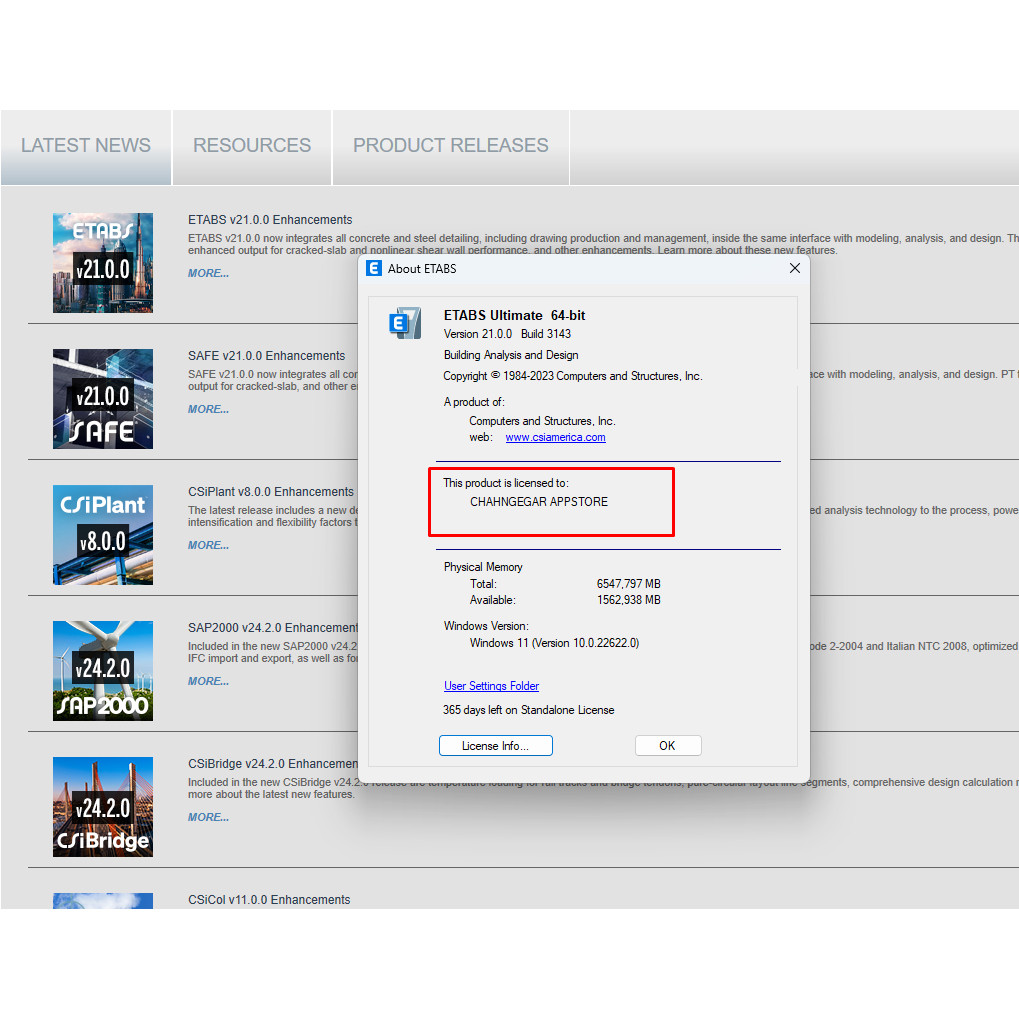 Jual Software CSI ETABS 22 Ultimate Full Versi Lisensi Lifetime Software Arsitek CSI ETABS 2023 ...