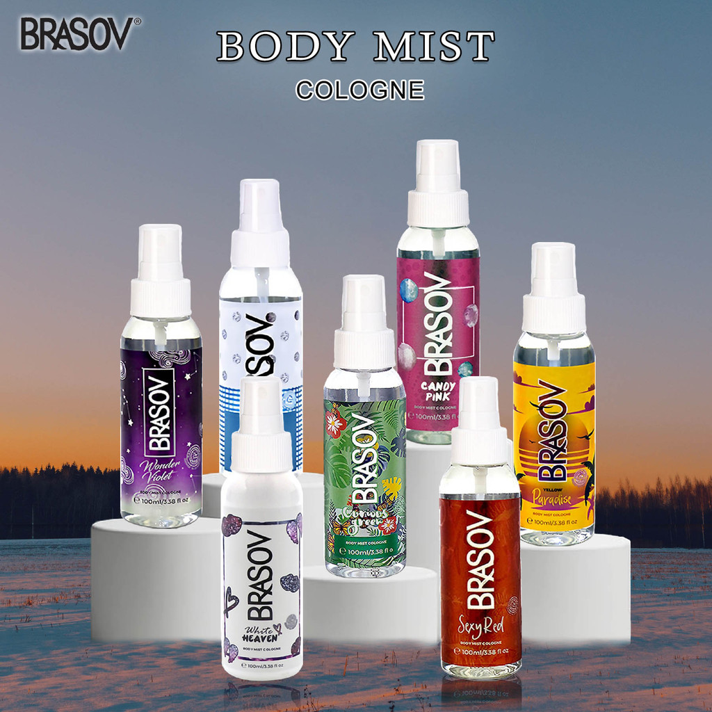 Jual BRASOV Body Mist Cologne100ml Parfum Perempuan Wangi Segar Tahan ...