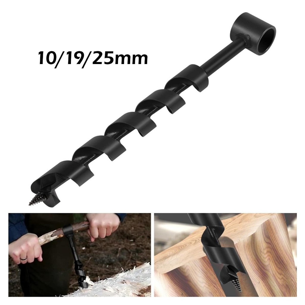 Jual Bor Manual Kayu Mata Bor Auger Bit 10/19/25MM Serbaguna Bor Manual ...