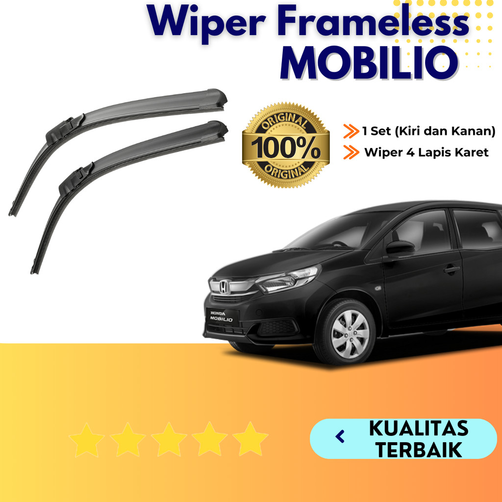 Jual (BISA COD) Wiper Mobil Honda Mobilio Frameless 1 Set Kiri dan ...