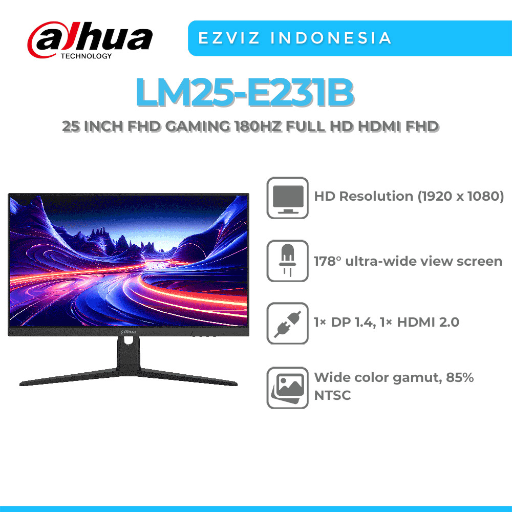 Jual DAHUA LM25-E231B 25 INCH FHD GAMING 180HZ FULL HD HDMI FHD | Shopee Indonesia