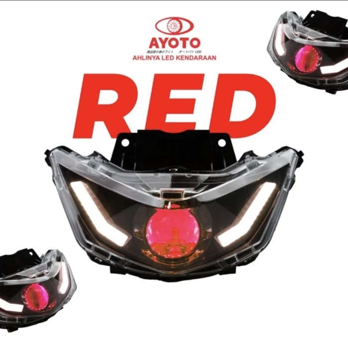 Jual AYOTO Lampu Depan Biled Bi Led BEAT DELUXE Projie Set Diamond ...
