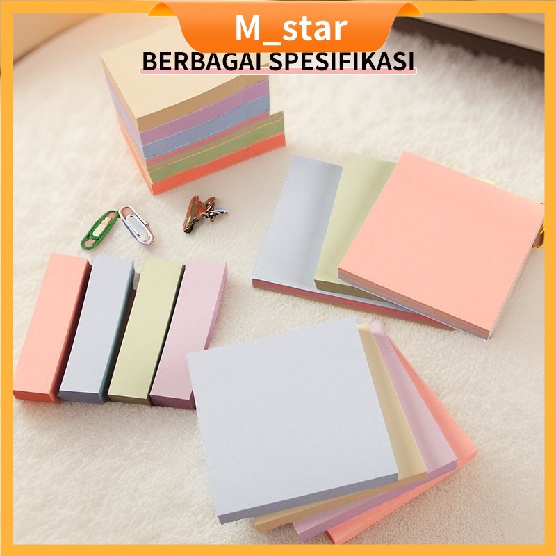 Jual (100 Lembar) Sticky Notes 5 Warna Campur Catatan Memo Aesthetic ...