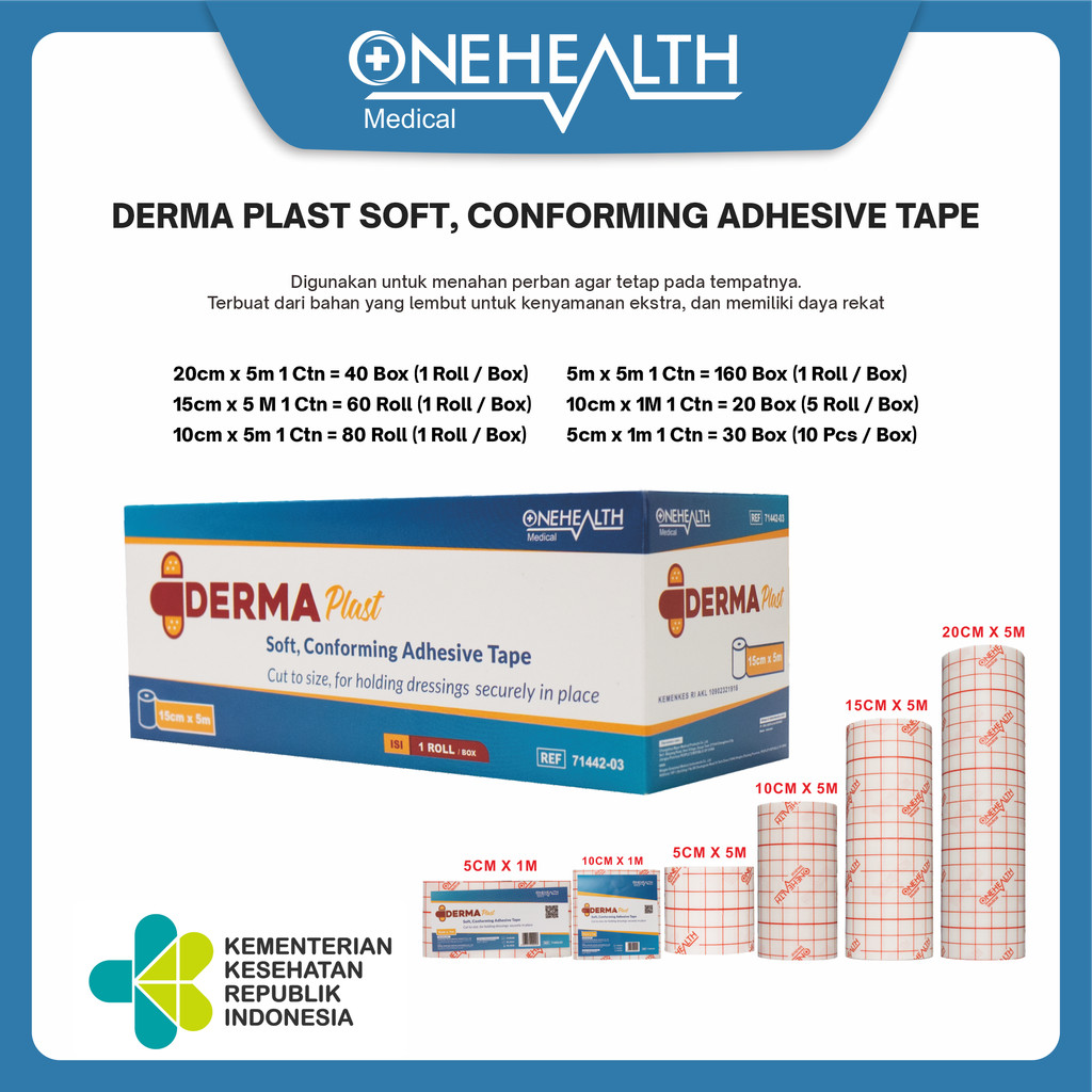 Jual Onehealth Dermaplast Soft Adhesive Tape 10 cm x 1 m Digunakan ...