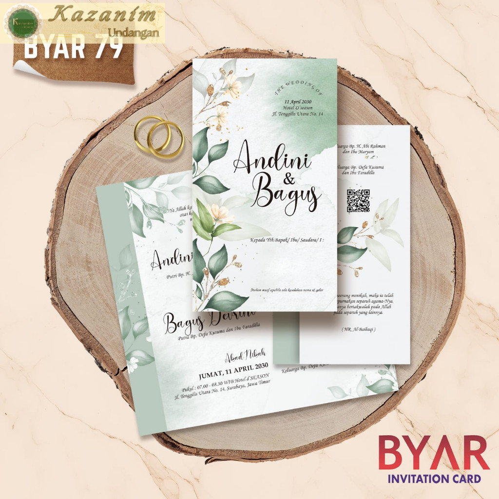 Jual Blangko Undangan atau Kertas Undangan Pernikahan Byar 79 dengan ...