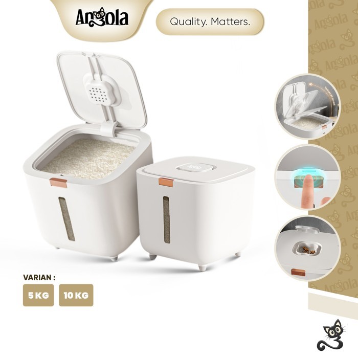 Jual SALE -Angola Tempat Beras E03/E04 Rice Bucket Dispenser Beras / Biji-Bijian - 5kg | Shopee ...