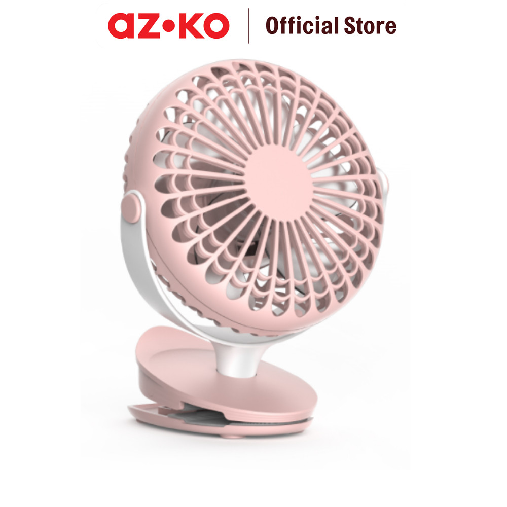 Jual AZKO Memoo Kipas Angin Portabel Clip Rechargeable - Pink Portable ...