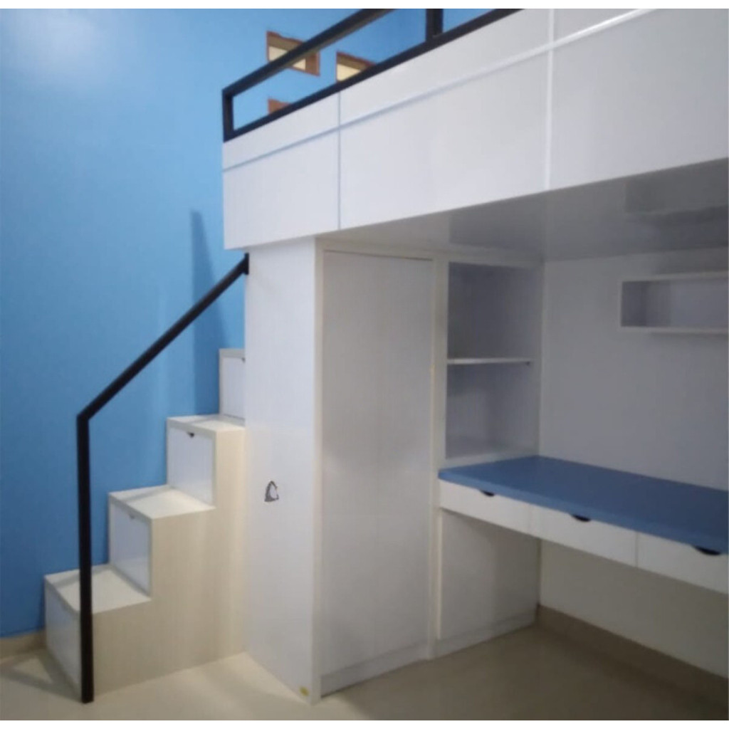 Jual Ranjang Susun Besi Tingkat set | Divan Susun Tingkat set | Shopee ...