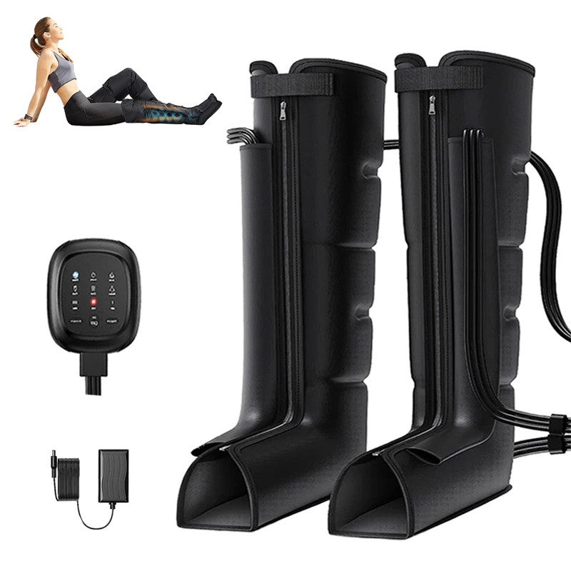 Jual Air Compression Leg Massager Wraps Around The Feet Ankles Calves ...