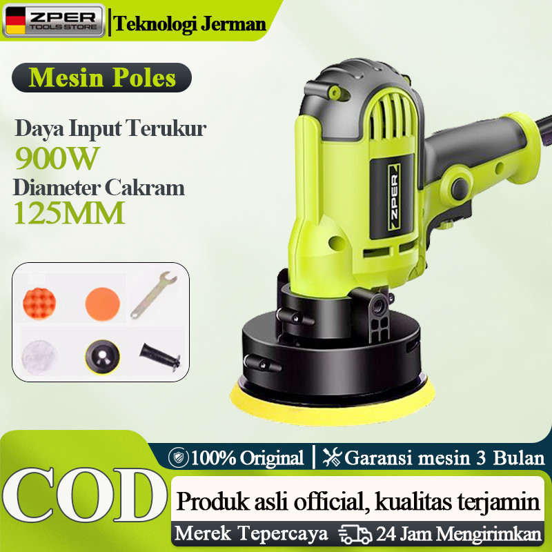 Jual ZPER Mesin Poles Mobil 600W Mesin Polisher 5 inch Motor Car Poilsher Mobil Alat Poles Cat ...