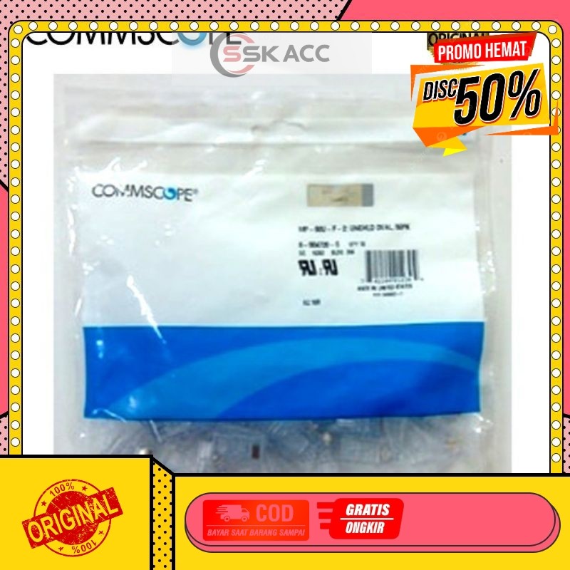 Jual CONNECTOR RJ45 COMMSCOPE AMP KONEKTOR RJ45 CAT 5E SSK | Shopee ...