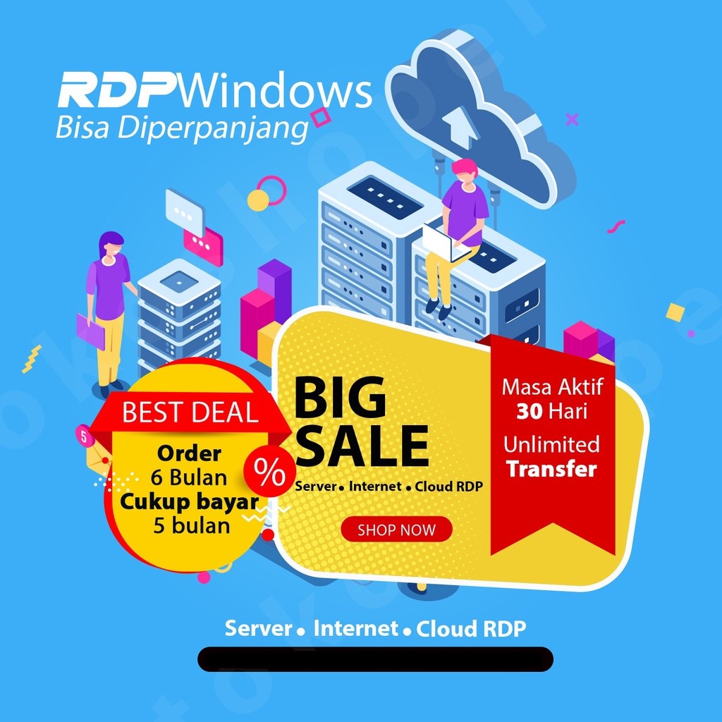Jual VPS / RDP Admin Windows Linux 2 CPU Core 2 GB RAM Full Garansi | Shopee Indonesia