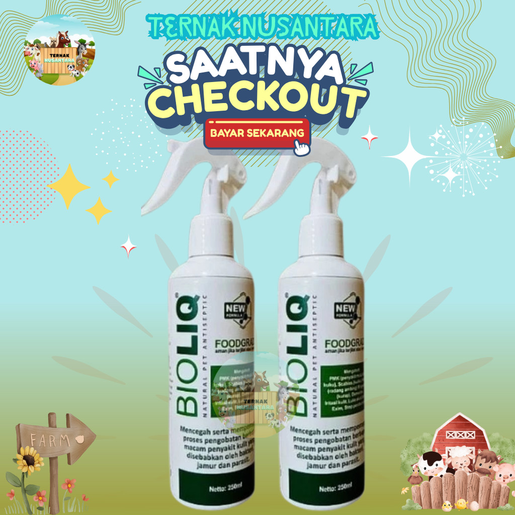Jual BIOLIQ SPRAY 250 ML - Spray PMK Jamur Scabies Biodin Semua Hewan ...