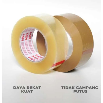 Jual MPI LAKBAN BENING & COKLAT 100 YARD X 45MM (2 INCH) SELOTIP PACKING TAPE / KUALITAS DAIMARU ...