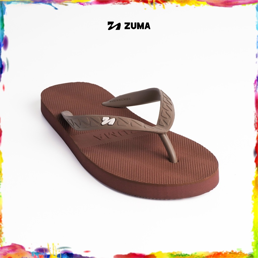 Jual Zuma Men Classic 33 Earth Series Mocha, Sandal Jepit Pria Karet ...