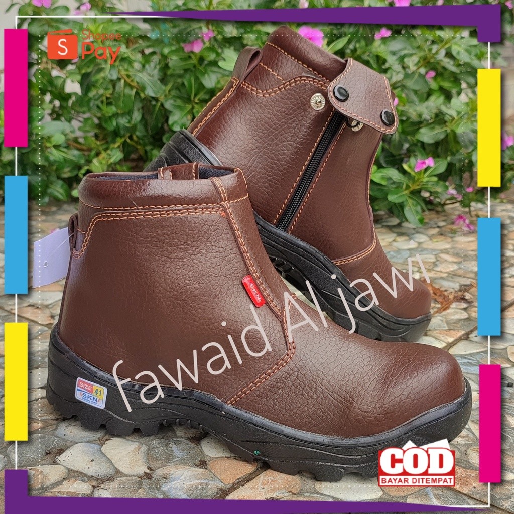 Jual [PREMIUM ORIGINAL] Sepatu Safety Resleting Coklat Semi Boot King ...