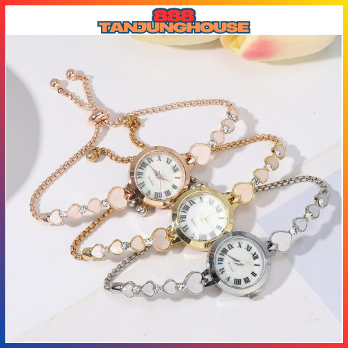 Jual TJH Jam Tangan Serut Mewah Gelang Serut Wanita Analog Quartz ...