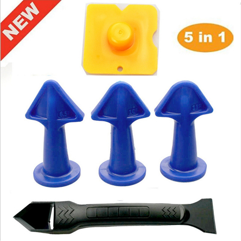 Jual 5pcs Caulking Nozzle Applicator Finishing Tool Spatula Plastic ...