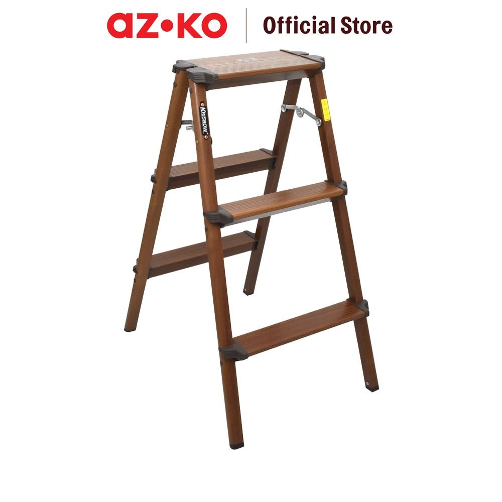 Jual AZKO Fixsteps Tangga Aluminium Portabel 3 Step Motif Kayu ...