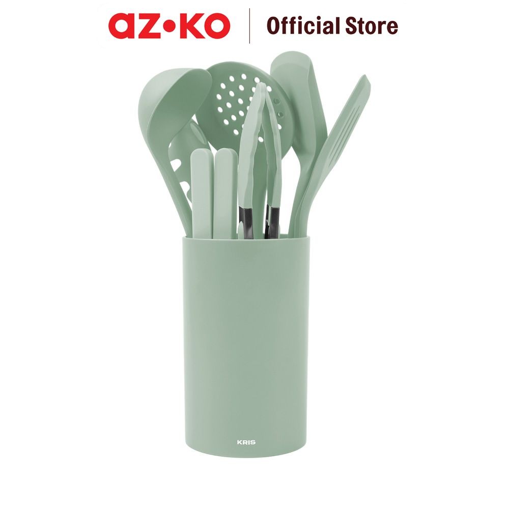 Jual AZKO Culinart Set 8 Pcs Peralatan Masak Silikon Dengan Holder ...