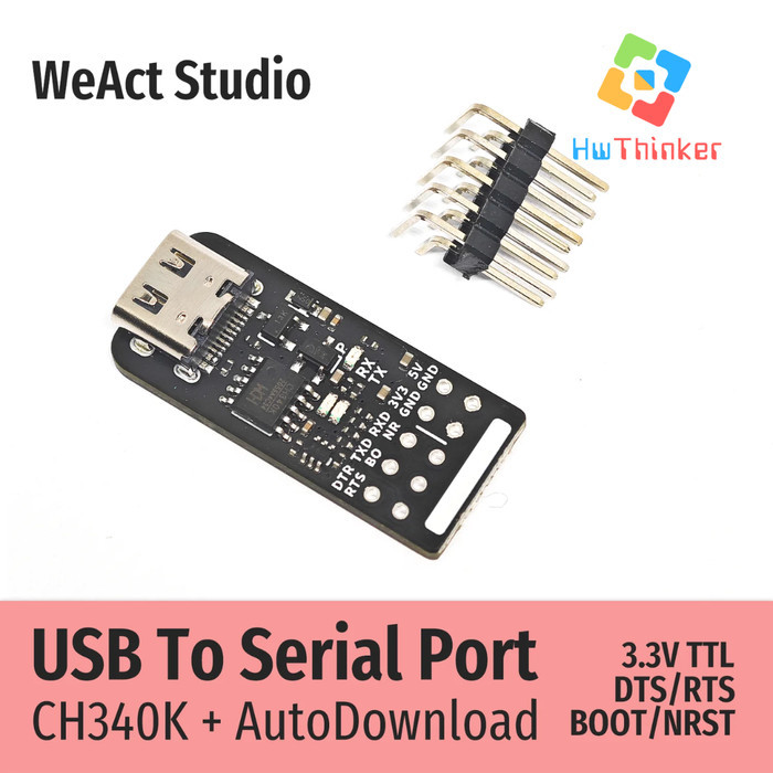 Jual PA99 WeAct CH340K CH340 USB to Serial/TTL UART Module 3.3V TTL Auto Download | Shopee Indonesia