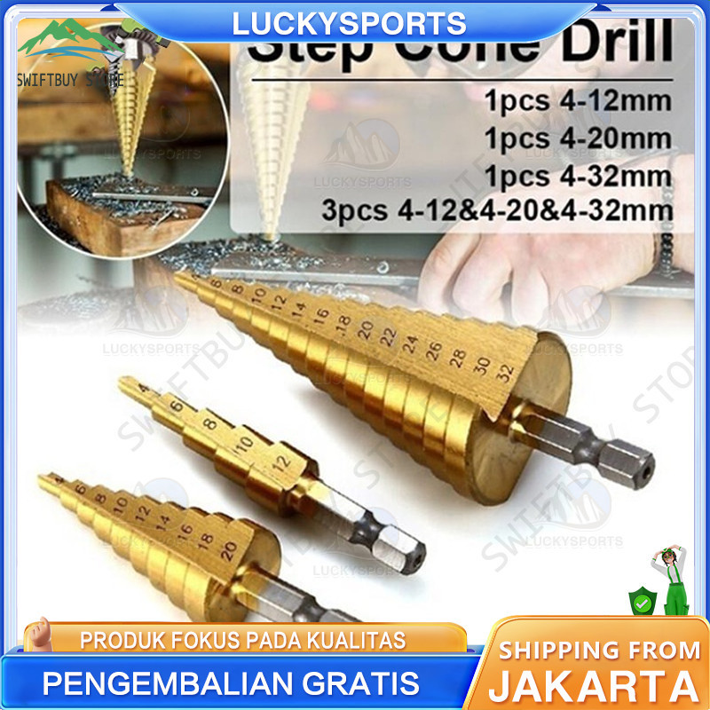 Jual 3PCS/6PCS Spiral HSS Steel Titanium Coating Untuk Baja Spiral HSS ...