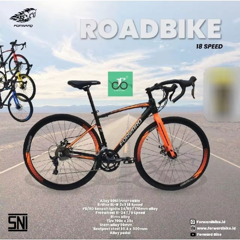 Jual Sepeda Balap 700C Roadbike Forward 18speed Alloy | Shopee Indonesia