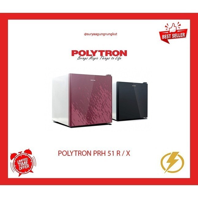 Jual KULKAS PORTABLE POLYTRON 50 LITER 65 WATT PRH - 51 R/X | Shopee ...