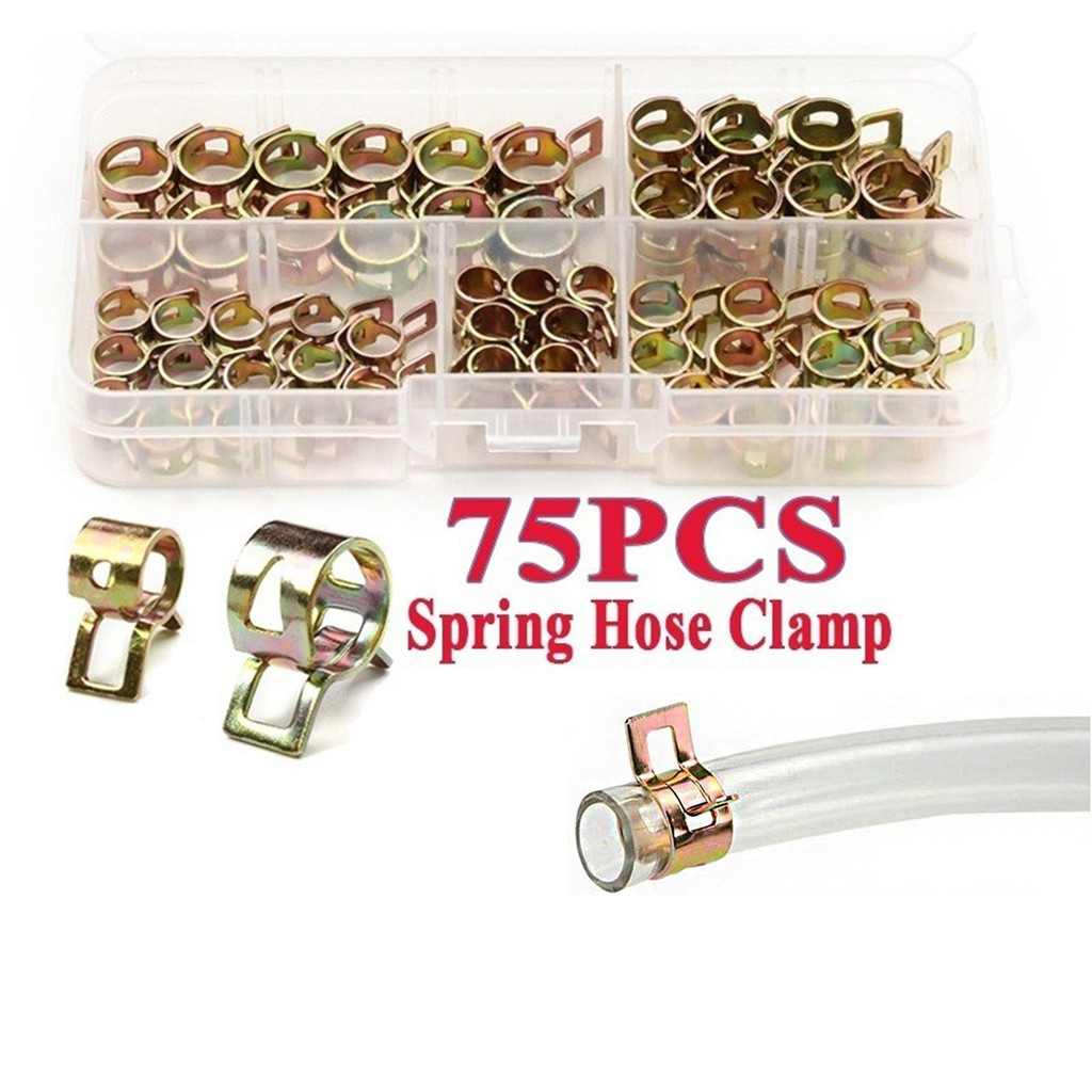 Jual 75PCS Assortment hose clamp klip pegas pengikat galvanis klem ...