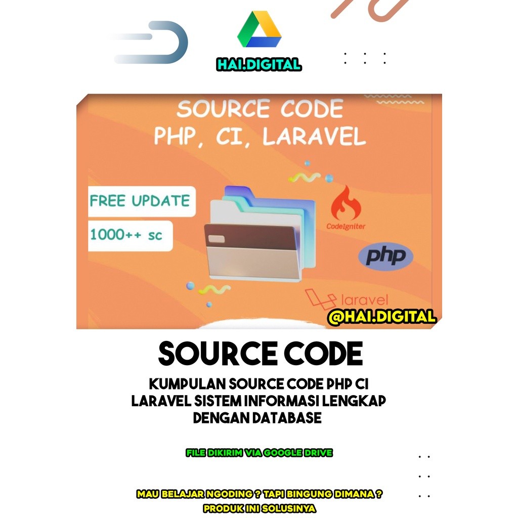 Jual Kumpulan Source Code Php Ci Laravel Sistem Informasi Lengkap