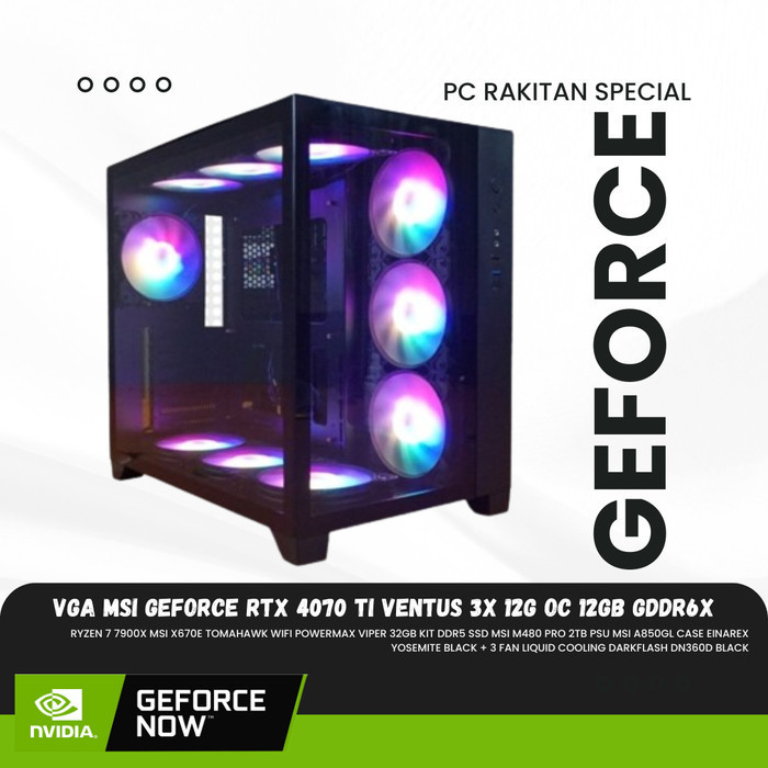 Jual PC RAKITAN GeForce RTX 4070 Ti | r7 7900X | 32GB | 2TB | Shopee ...