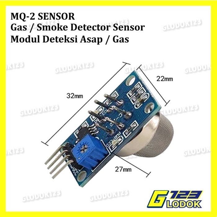 Jual MQ-2 MQ2 Sensor Deteksi Asap Gas Elpiji LPG Buthane Hydrogen ...