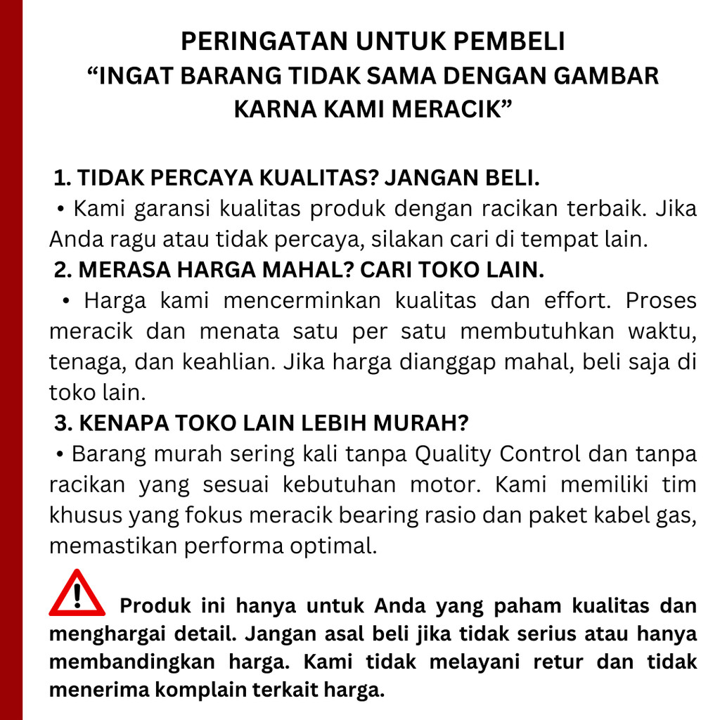 Jual Bearing Rasio Satu Set K1Z Asli Original Motor Honda Vario 160 ...